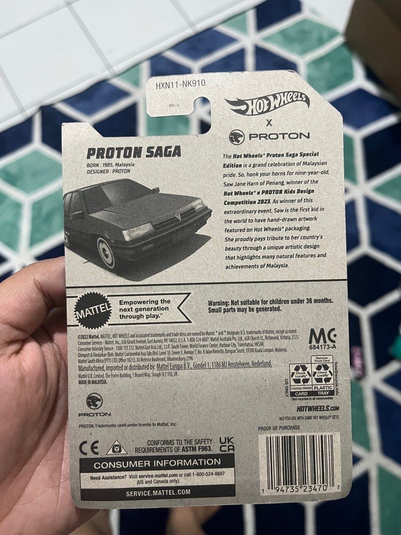 Hot Wheels Proton Saga 2024 Mattel Malaysia Limited Edition, Toys ...