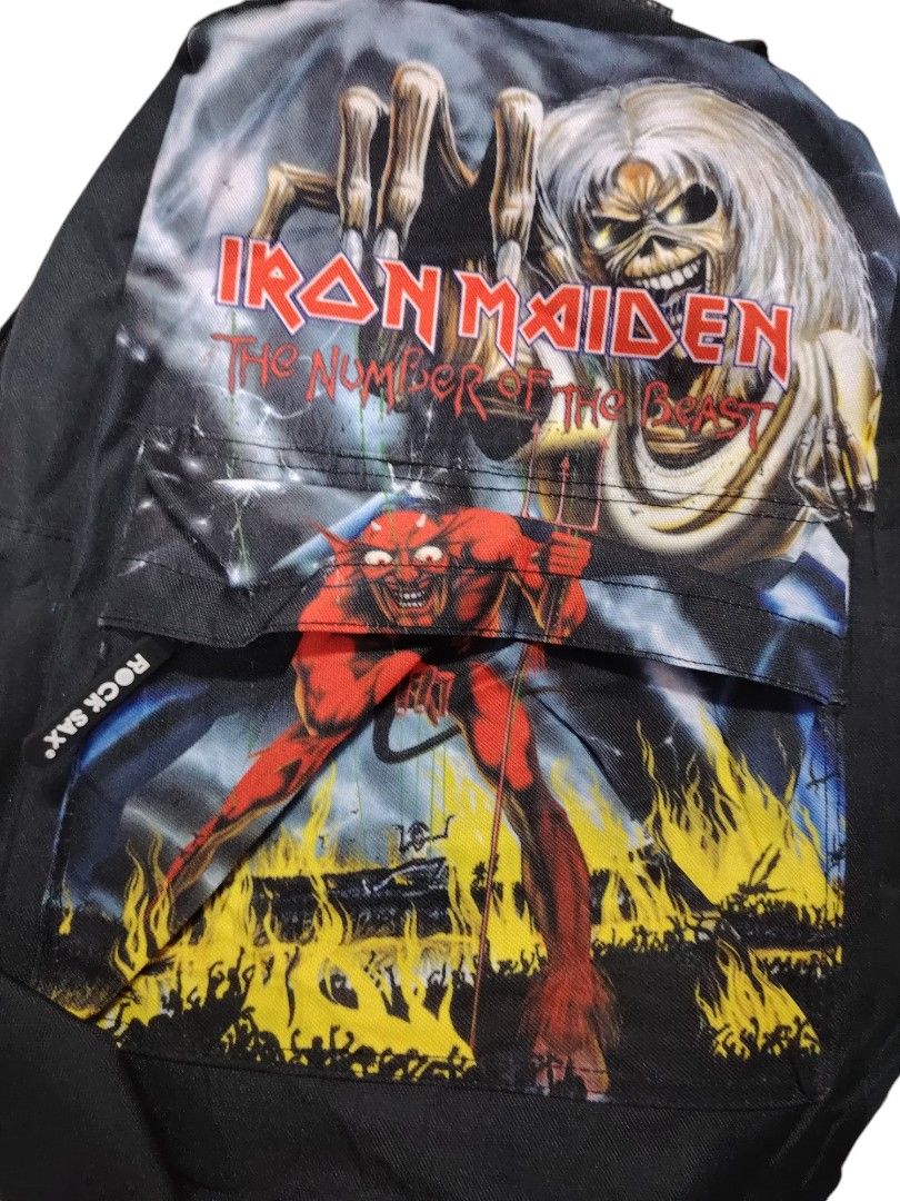 Iron Maiden Number of the beast Bag Pack, Men's Fashion, Bags ...