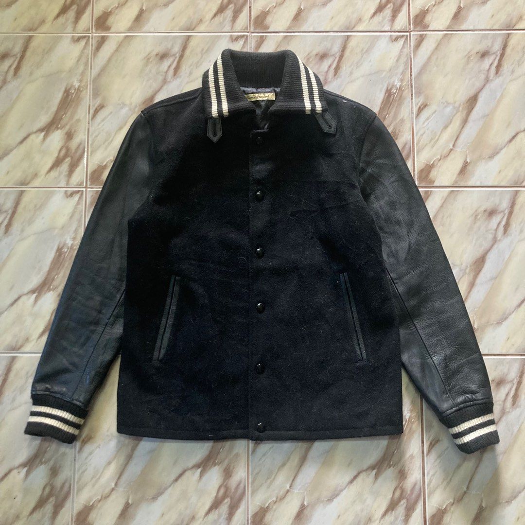 JOURNALIL STANDARD LEATHER ARMS VARSITY JACKET, Men's Fashion, Coats ...