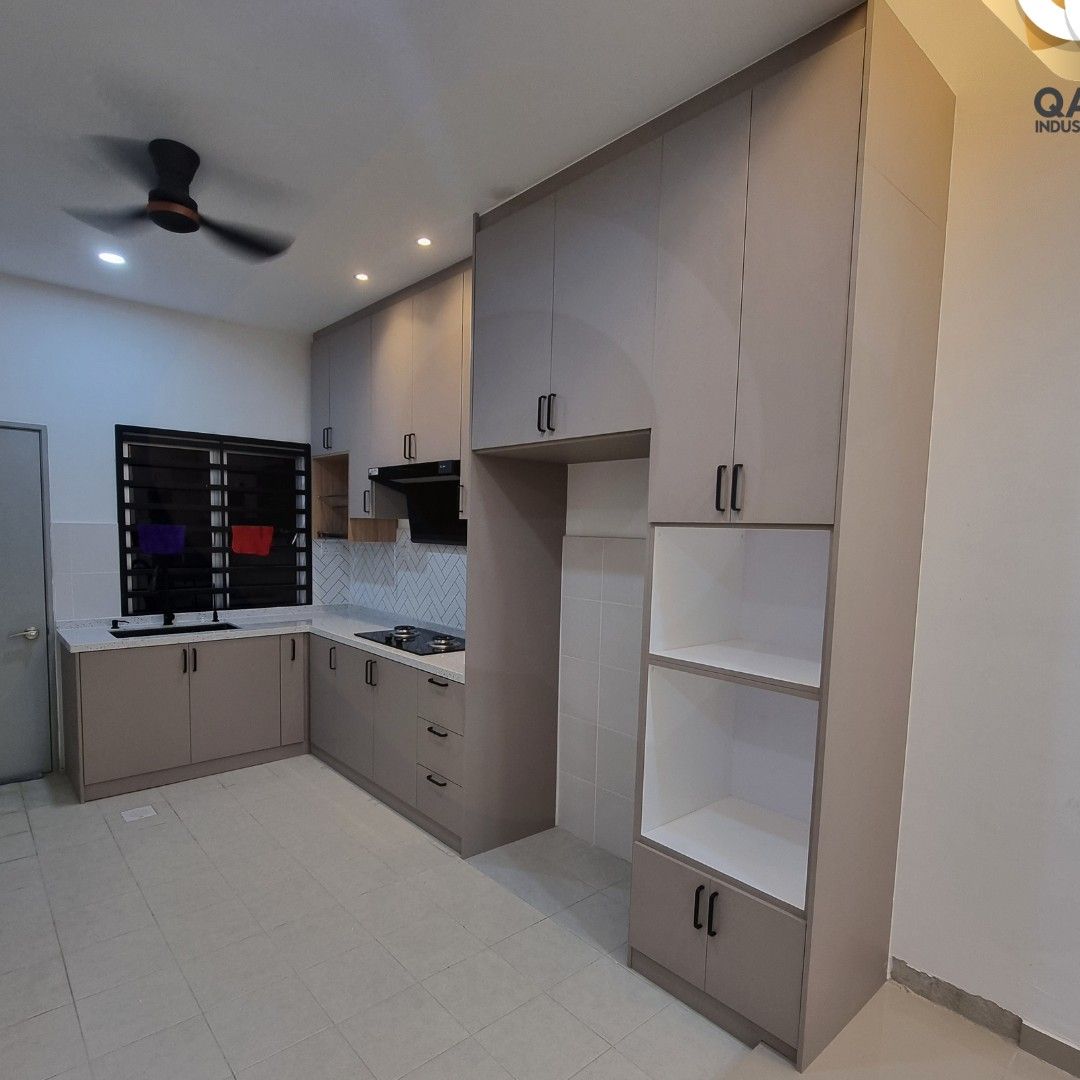 Kitchen cabinet Kabinet dapur melamine/blockboard carcass/quartz Stone ...