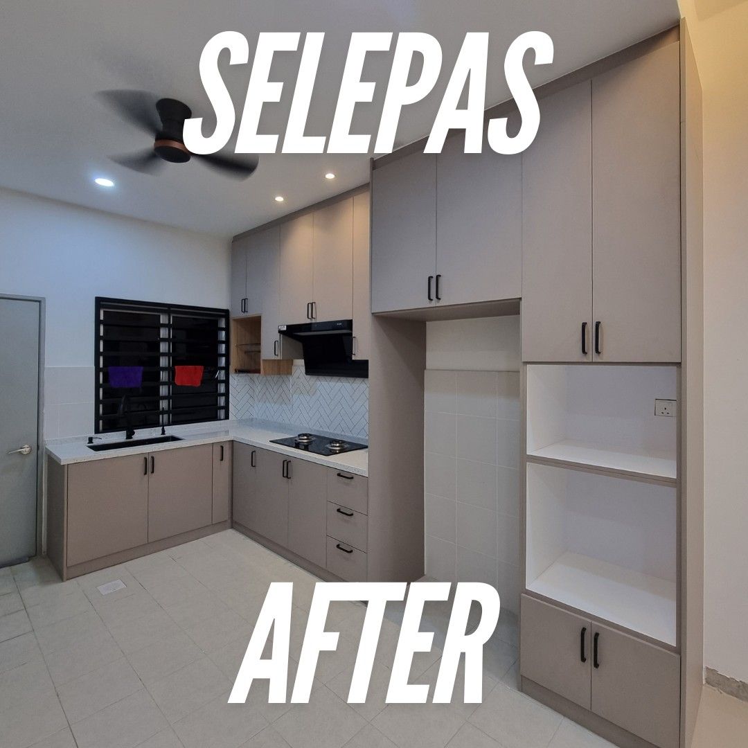 Kitchen cabinet Kabinet dapur melamine/blockboard carcass/quartz Stone ...
