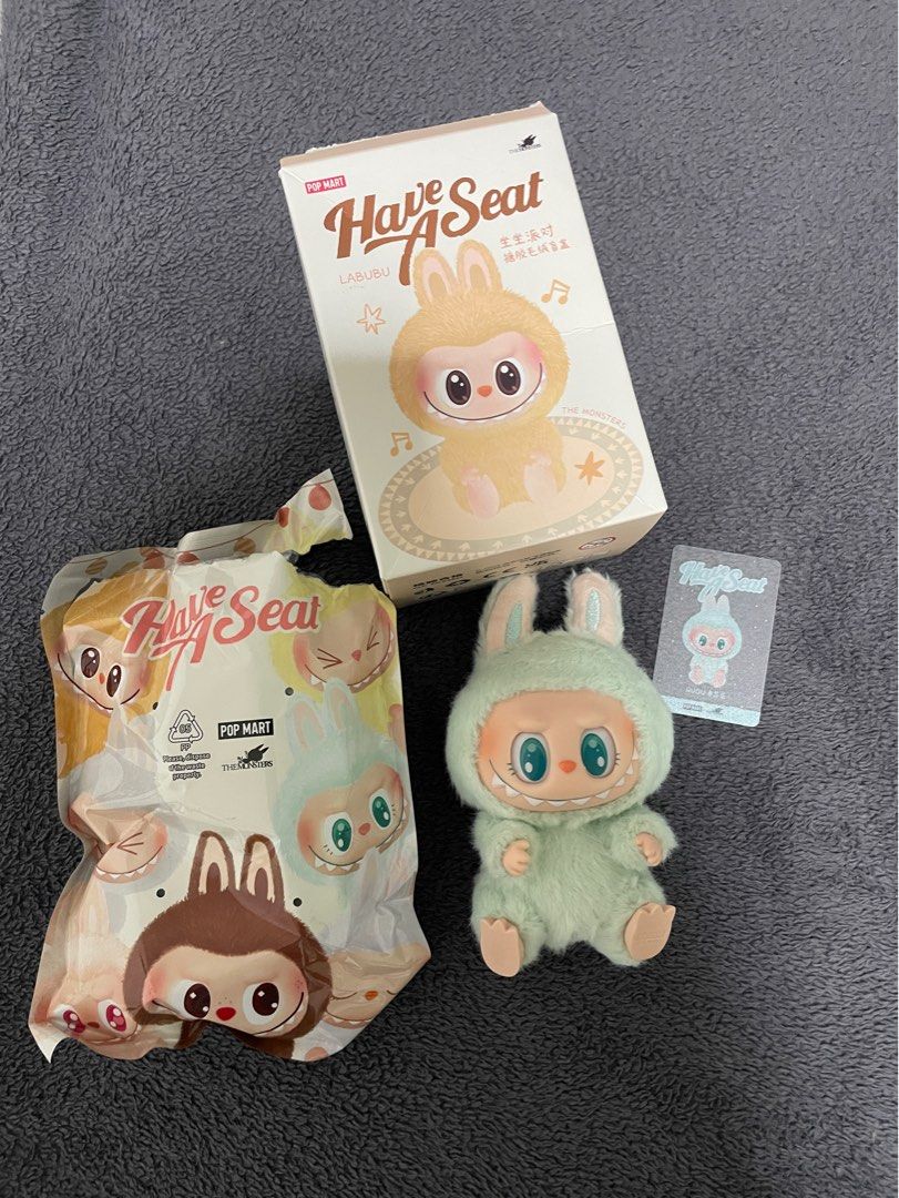 Labubu V2 Have A Seat - Ququ ORI POPMART, Toys & Collectibles, Mainan ...
