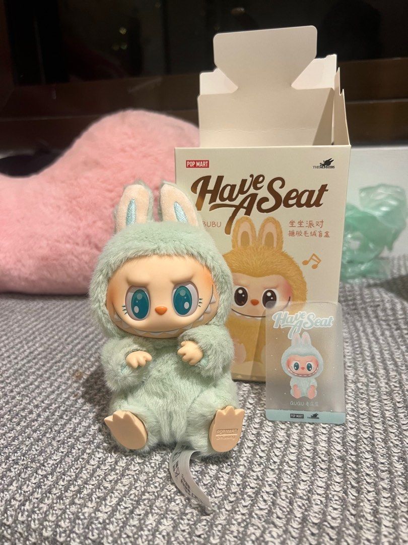 Labubu v2 have a seat ququ, Hobbies & Toys, Toys & Games on Carousell