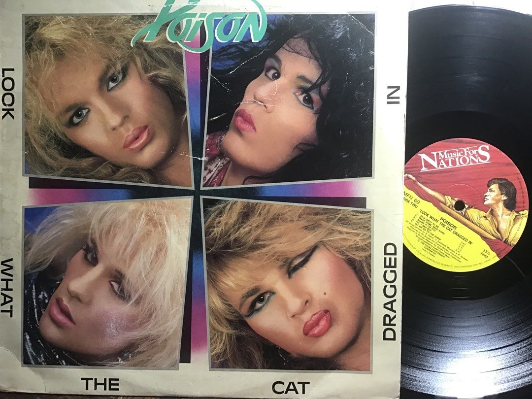 LP Poison - Look What the Cat Dragged in OOP VINYL RECORD Anubis Piring ...