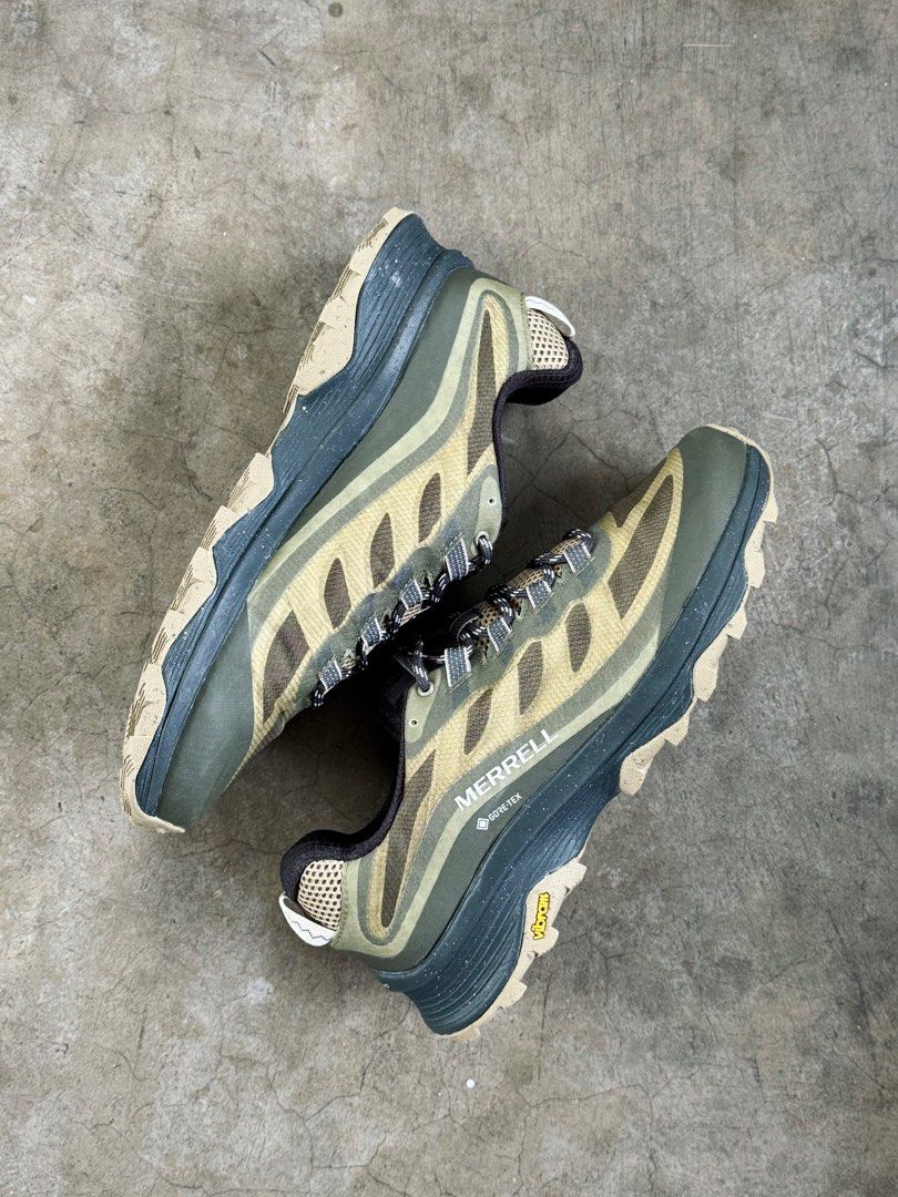 MERREL MOAB SPEED GTX GORE-TEX Olive Green, Men's Fashion, Footwear ...