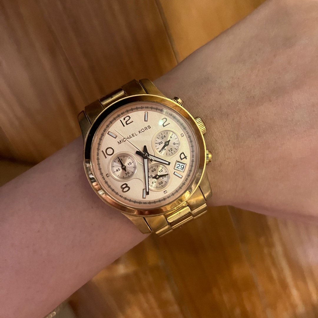 Michael Kors MK5128 Chronograph Rose Gold Watch, Luxury, Watches on ...