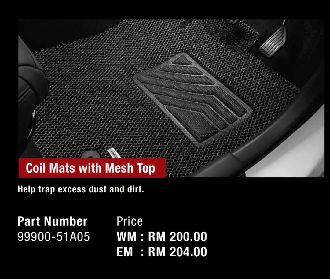 Myvi G3 coil mats with mesh top original gearup, Auto Accessories on ...