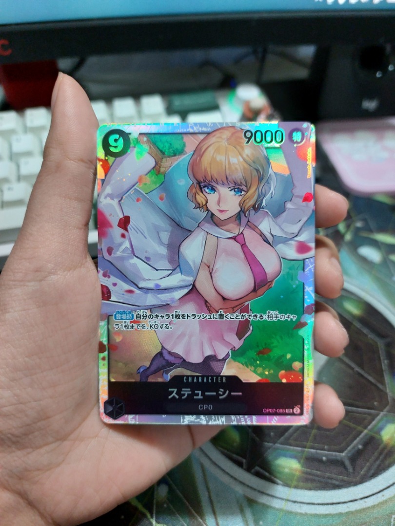 One Piece TCG OP07-085 Stussy SR (Japanese), Hobbies & Toys, Toys & Games on Carousell