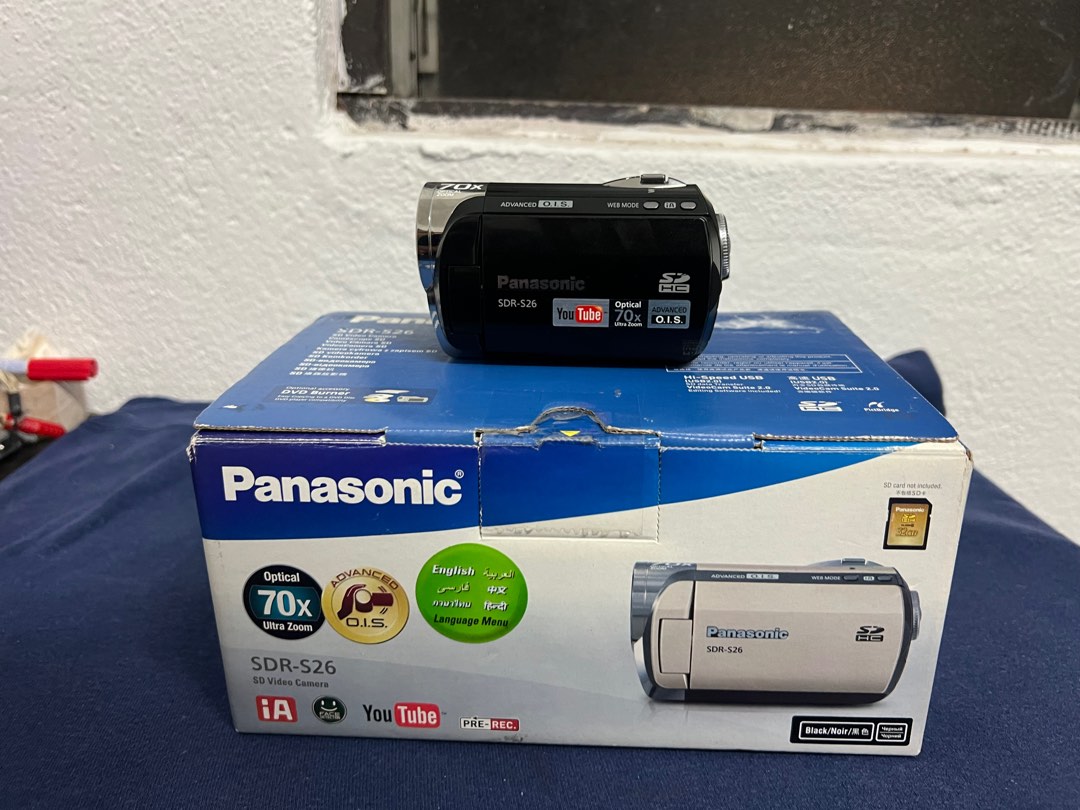 Panasonic SDR-S26 handycam, Photography, Video Cameras on Carousell