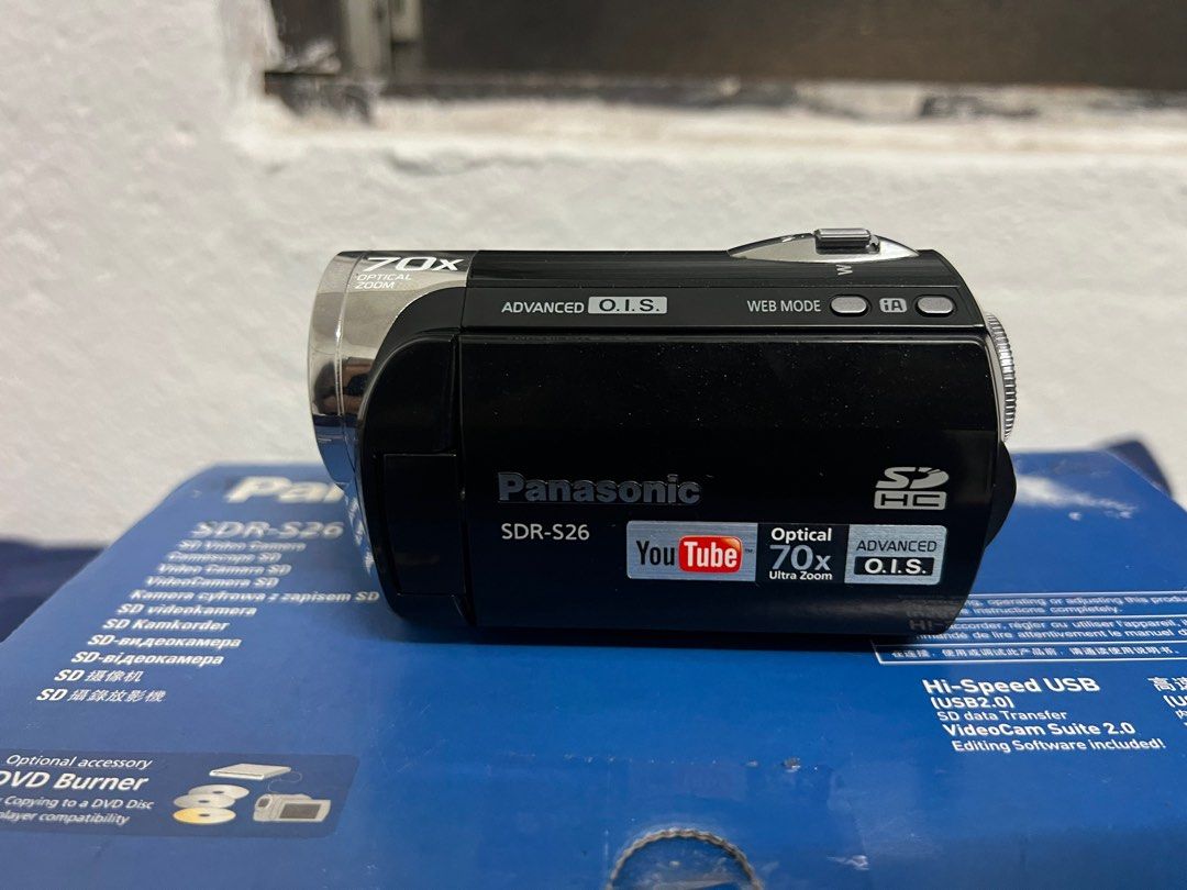 Panasonic SDR-S26 handycam, Photography, Video Cameras on Carousell