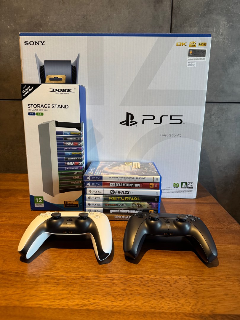 Sony Playstation 5 PS5 Bundle with Games and Controllers, Video Gaming ...