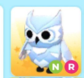 Roblox Adopt Me Neon Ride Snow Owl Adopt Me NR Snow Owl, Video Gaming ...