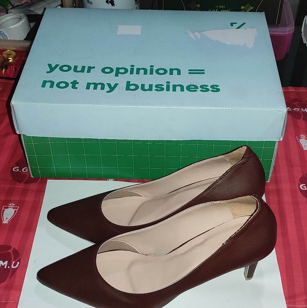 Sepatu Hak Tinggi warna Coklat merk Amazara Elaine Heels, Fesyen Wanita ...