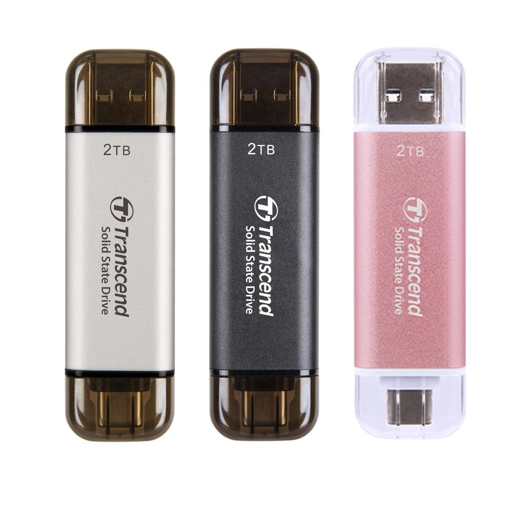 Transcend ESD310C 2TB Dual USB Flash Drive Type C Portable SSD Solid ...
