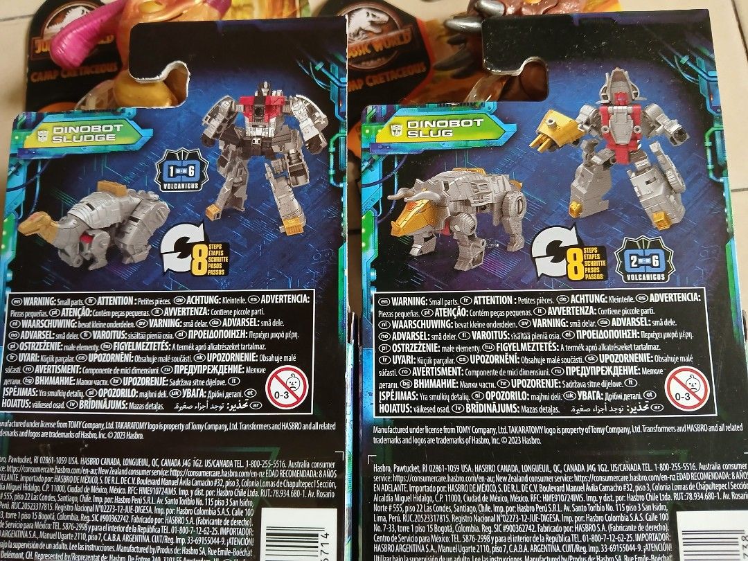 Transformers Autobot Dinobot Slug & Sludge with Jurassic World Camp ...