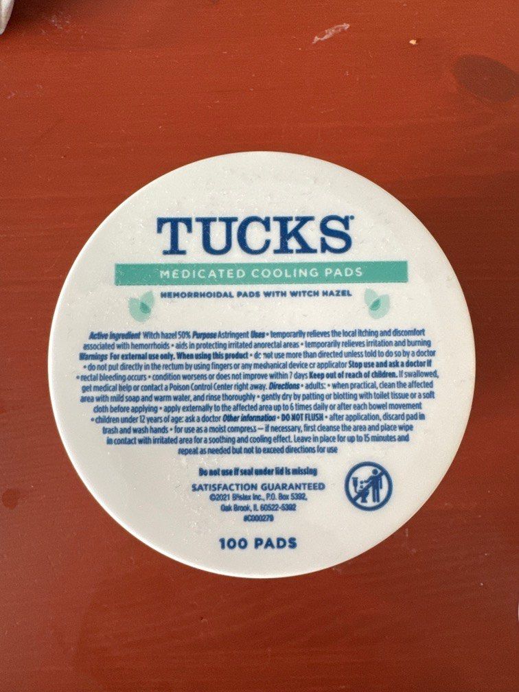 TUCKS Medicated Cooling Pads, Beauty & Personal Care, Bath & Body, Body ...