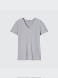 UNIQLO AIRISM V NECK TSHIRT, Men's Fashion, Tops & Sets, Tshirts & Polo Shirts on Carousell
