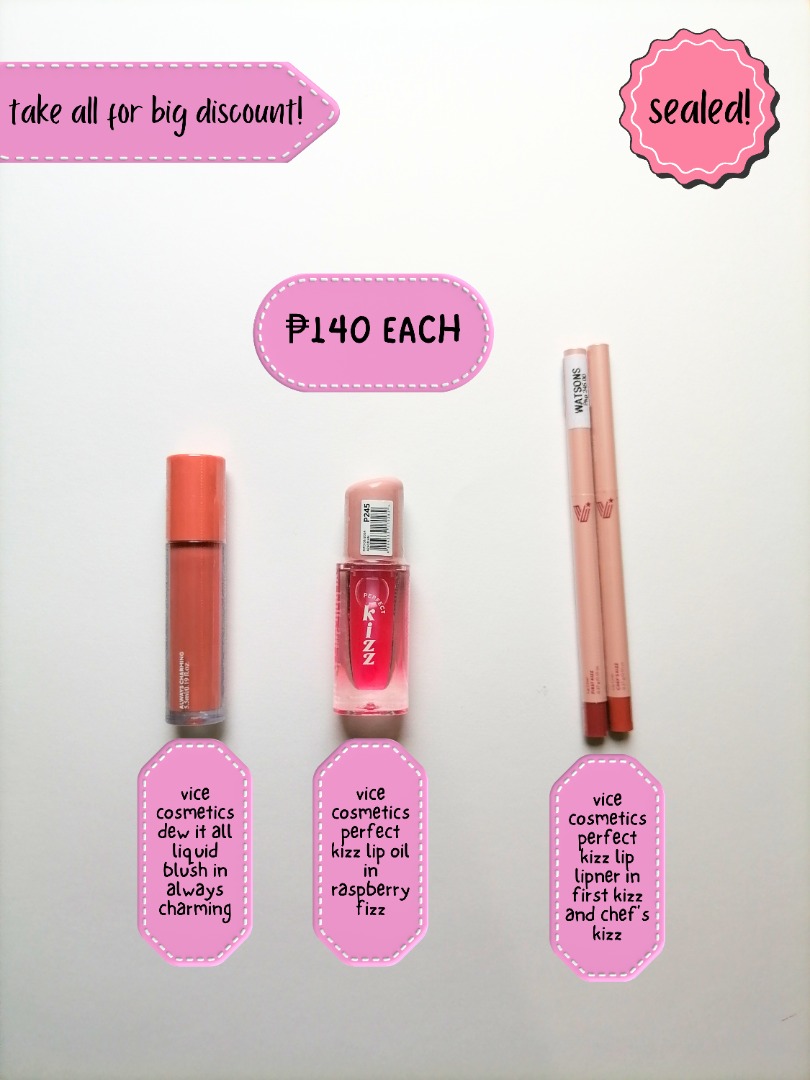VICE COSMETICS LIQUID BLUSH LIP OIL LIP LINER, Beauty & Personal Care ...
