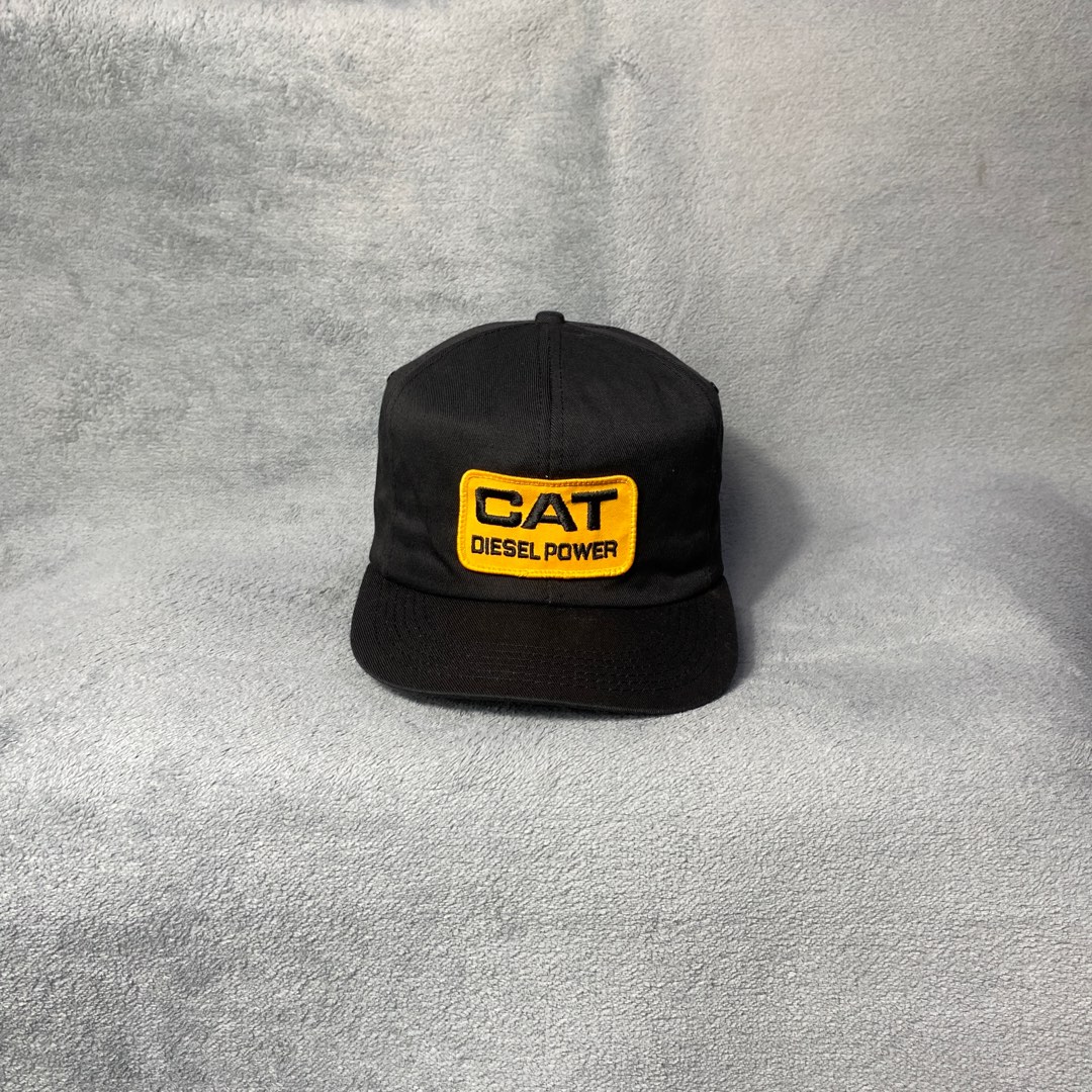 Vintage Cat Diesel Power Black Cap, Men's Fashion, Watches ...