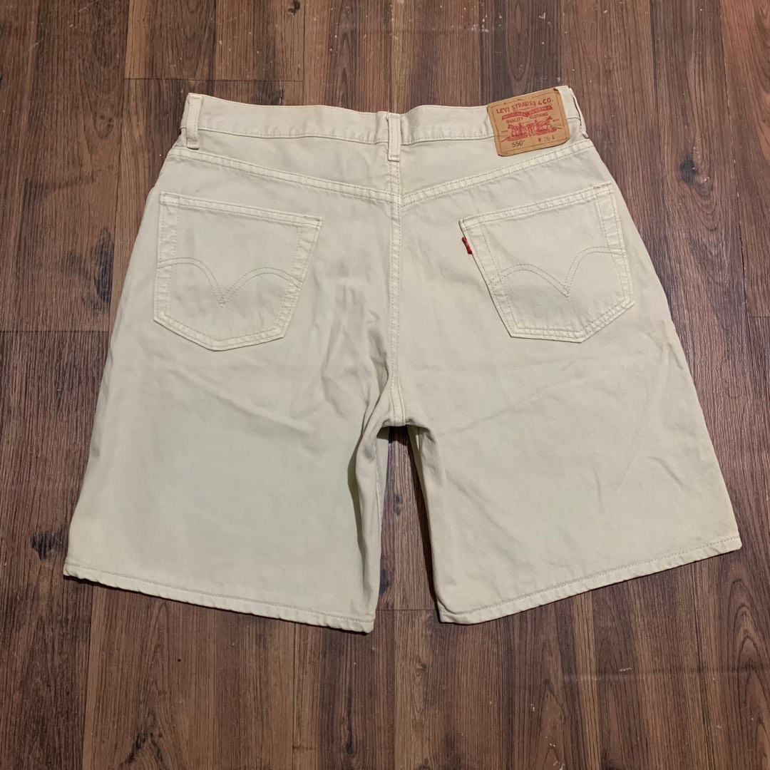 Vintage Levis 550 Jorts Cream Colorway Rare, Men's Fashion, Bottoms ...