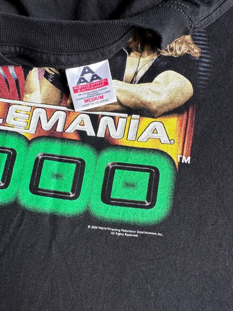 Vintage Wrestlemania 2000 WWE WWF RARE, Men's Fashion, Tops & Sets ...