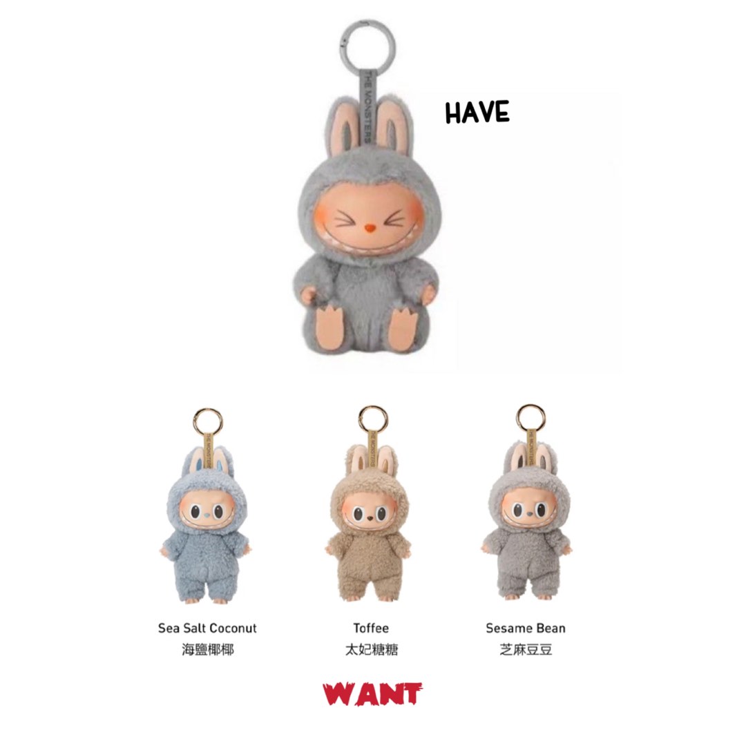 WTT/Trade Labubu Hehe v2 to v1 sea salt toffee sesame, Hobbies & Toys ...