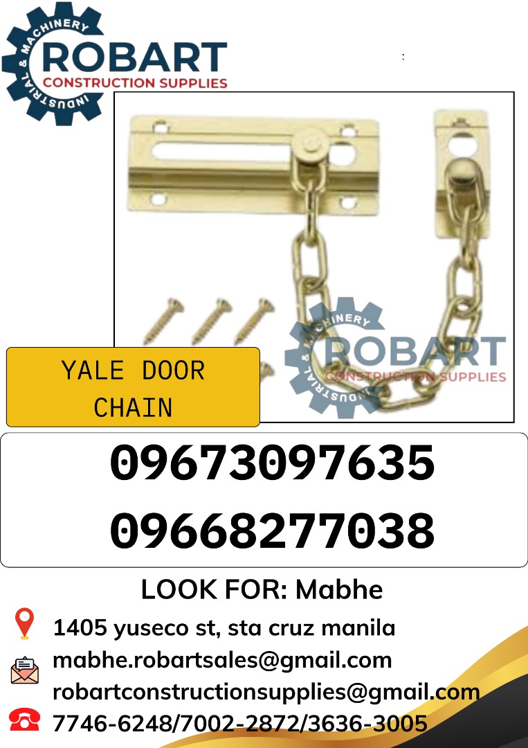 YALE DOOR CHAIN, Commercial & Industrial, Construction Tools ...