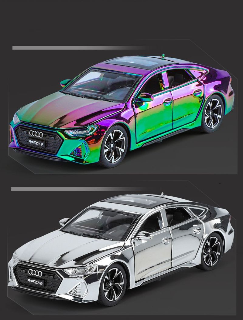 1:32 Electroplating Version AUDI RS7 Coupe Alloy Pull-Back Vehicle Toy ...