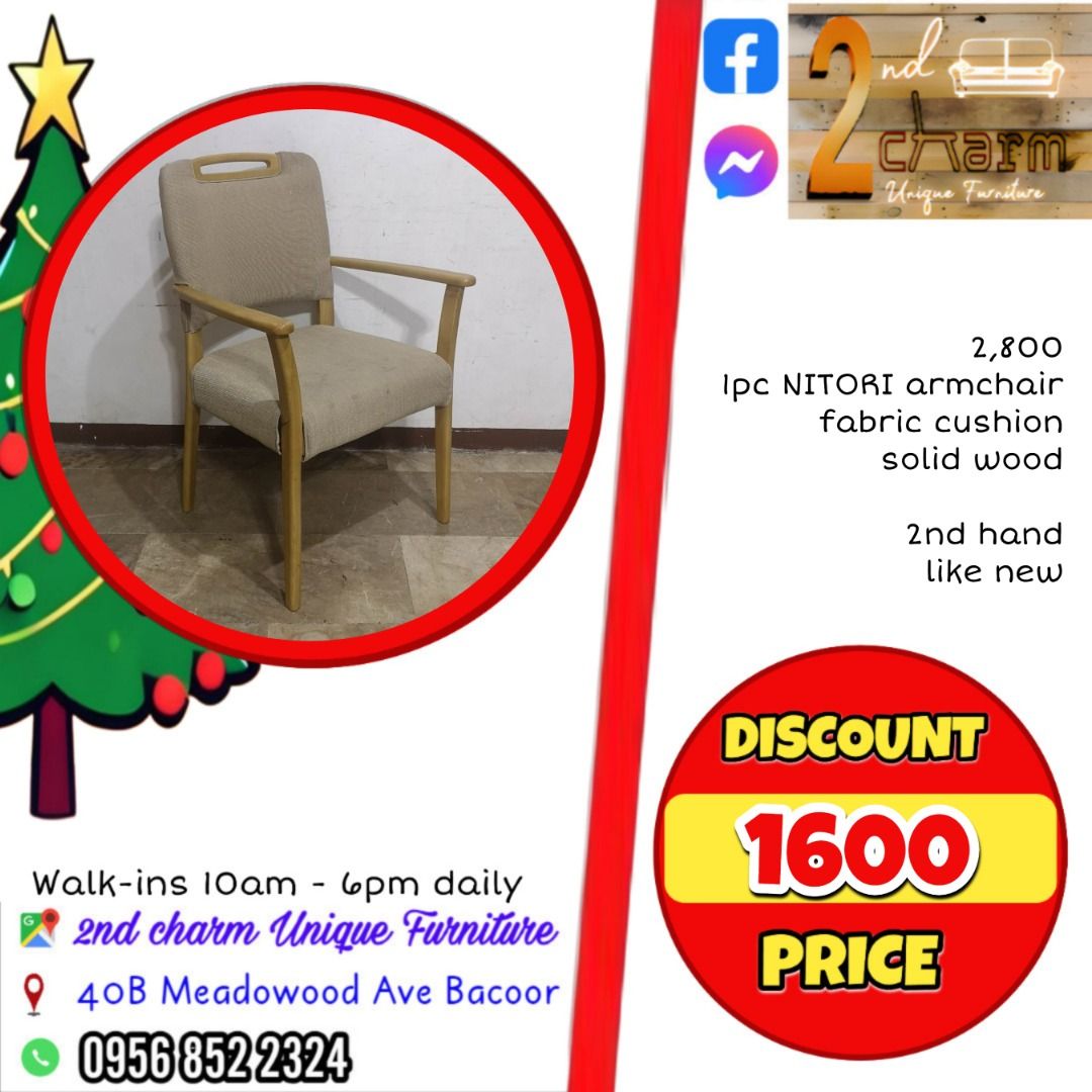 2nd hand accent chair solid wood / metal frame 1pc only SALE 500-2200 ...