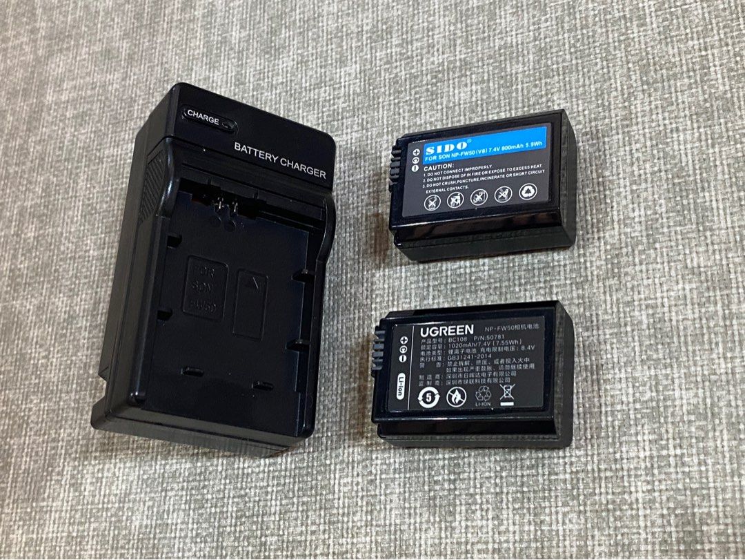 北角-Sony 相機用 - 副廠電池 NP-FW50 FW50 Battery - A5100 A6400 A7M2 A7R2用 - 充電器, 攝影器材, 相機 - Carousell