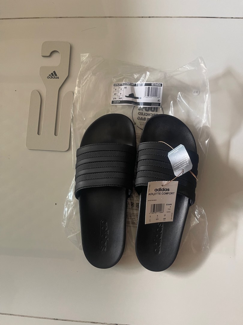 adidas Swimming Adilette Comfort Slides Unisex Black ID3406, Men's ...