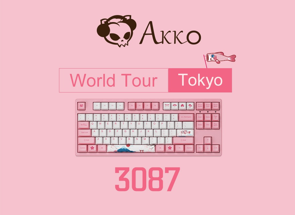 Akko World Tour-Tokyo R1 3087 Keyboard | The standard R1 version of the ...