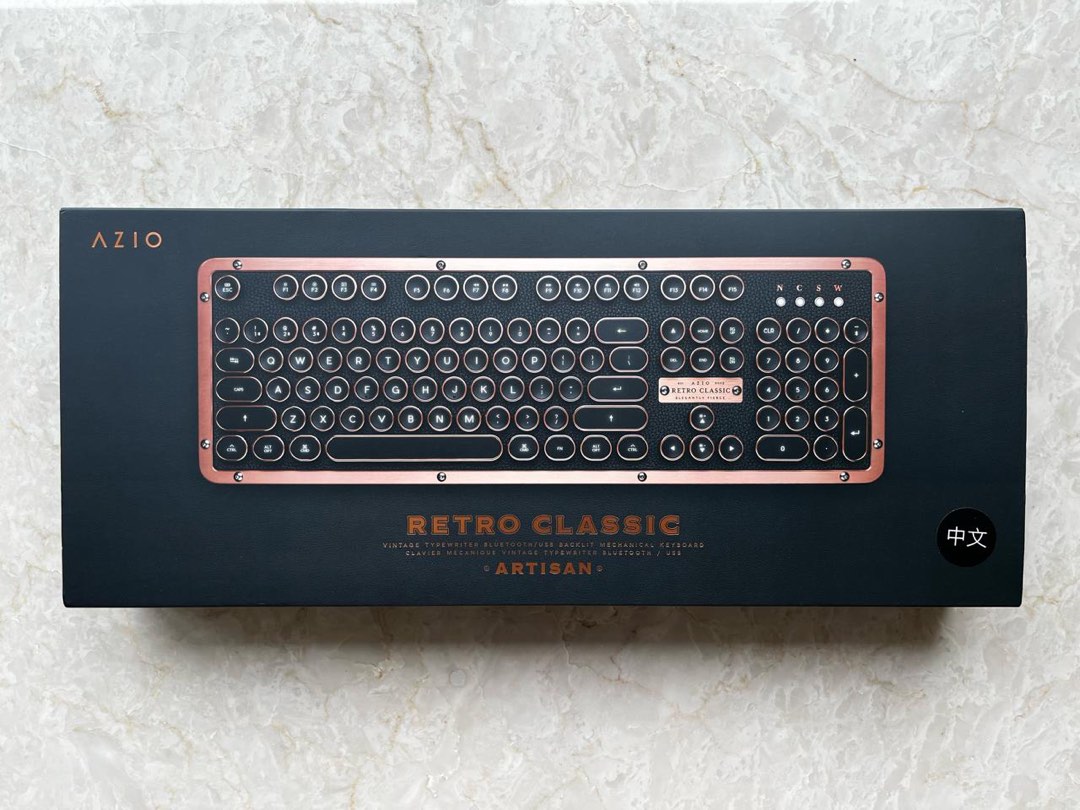 Azio Retro Classic Keyboard - NEW, 電腦＆科技, 電腦周邊及配件, 電腦鍵盤及相關產品 - Carousell