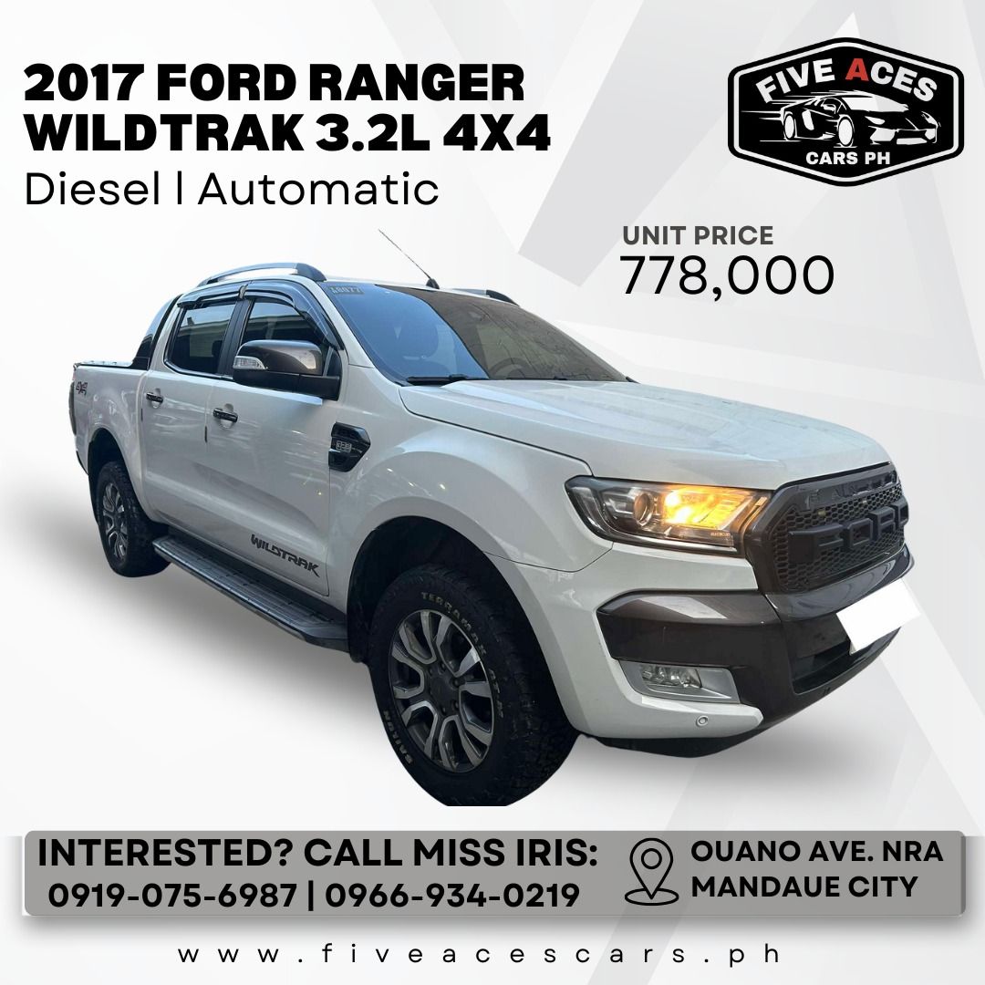 cebu 2017 Ford Ranger Wildtrak 2.2L 4X4 Automatic Transmission 64tksm ...