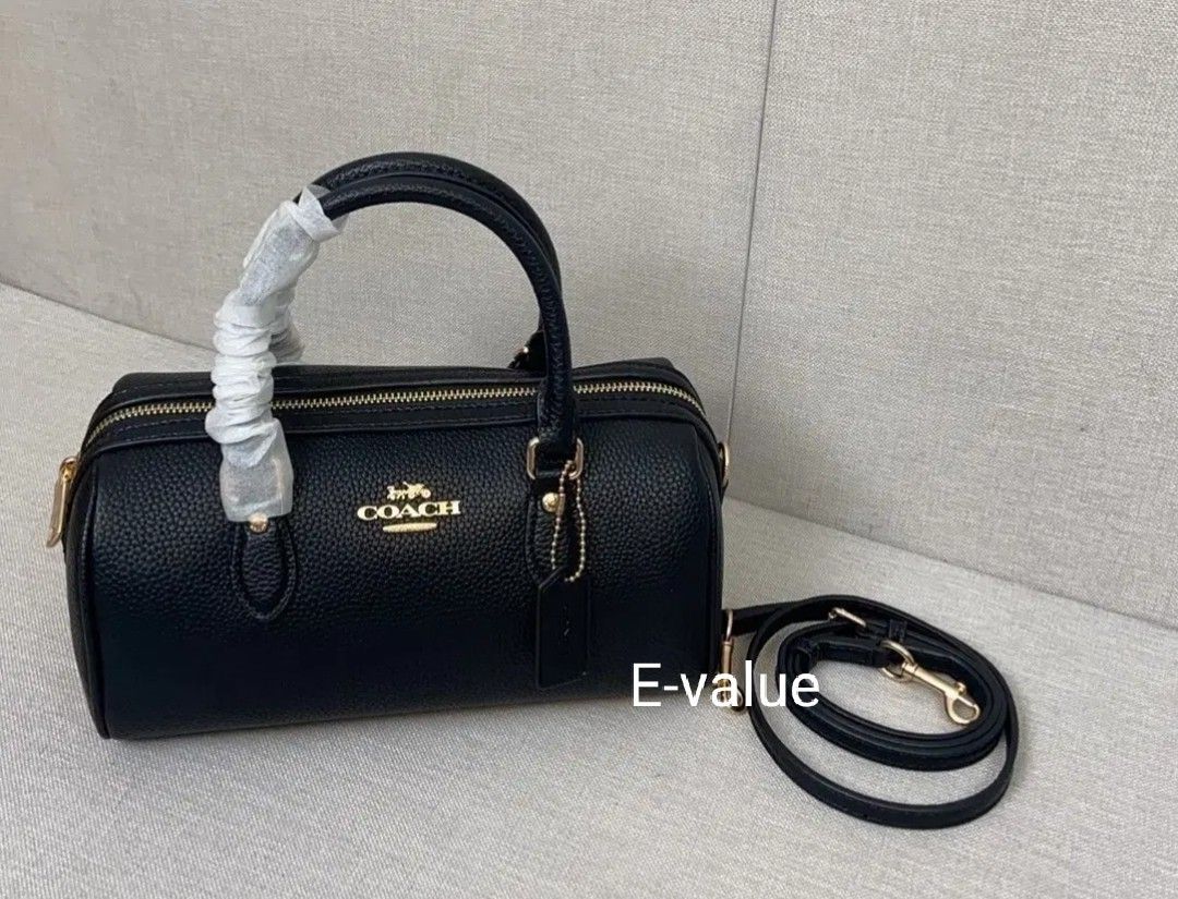 Coach Original Black Rowan Lacey Long Satchel Crossbody Top Handle Bag ...