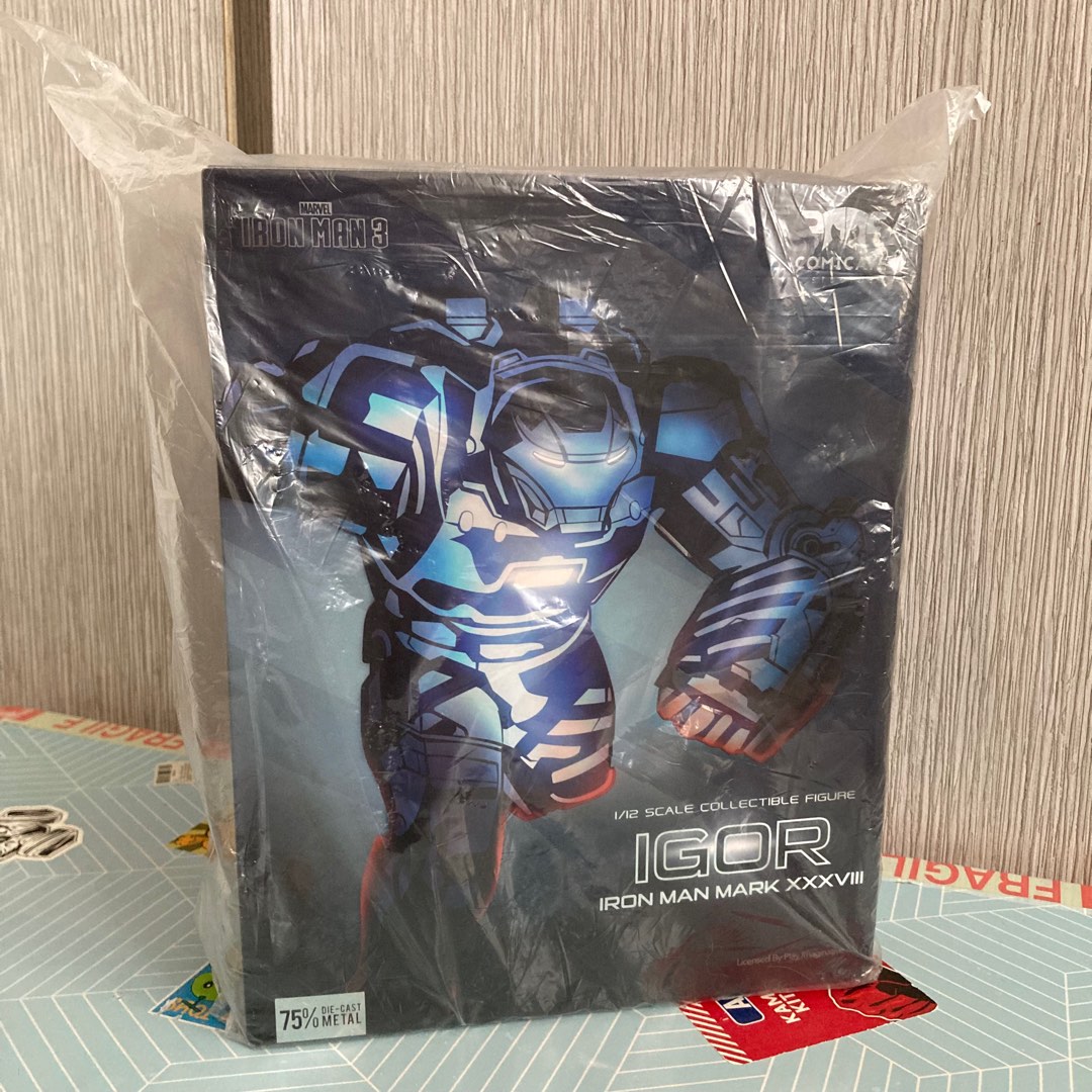 Comicave Iron Man Mark38 Igor Diecast Super Alloy Scale 1/12, Hobbies ...