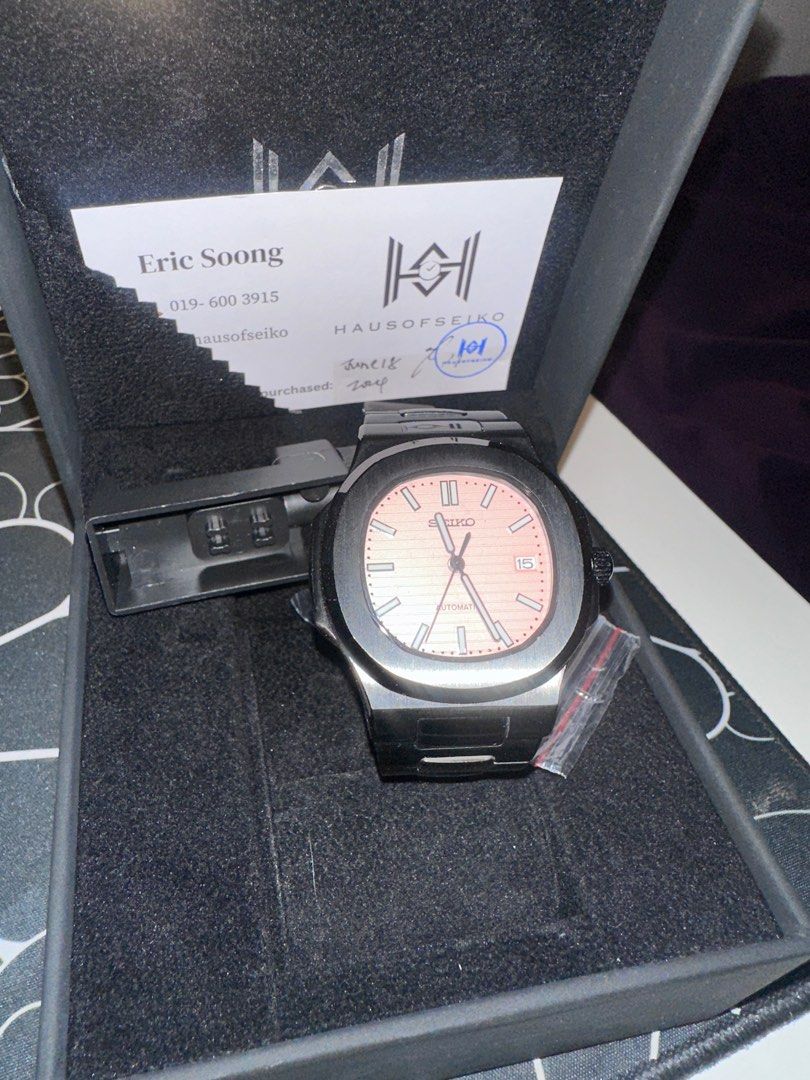 Custom Seiko Patek Philippe Nautilus Mod, Men's Fashion, Watches ...