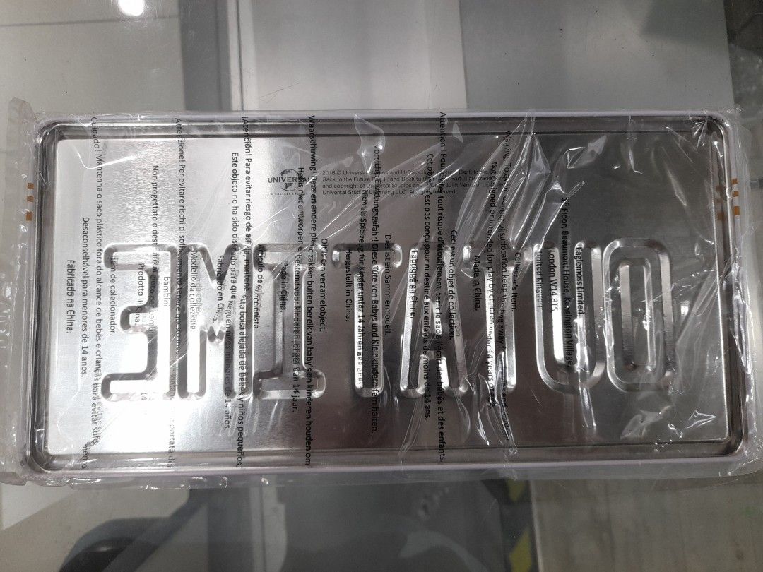 Eaglemoss Exclusive Delorean Back To The Future Number Plate 1:1 ...