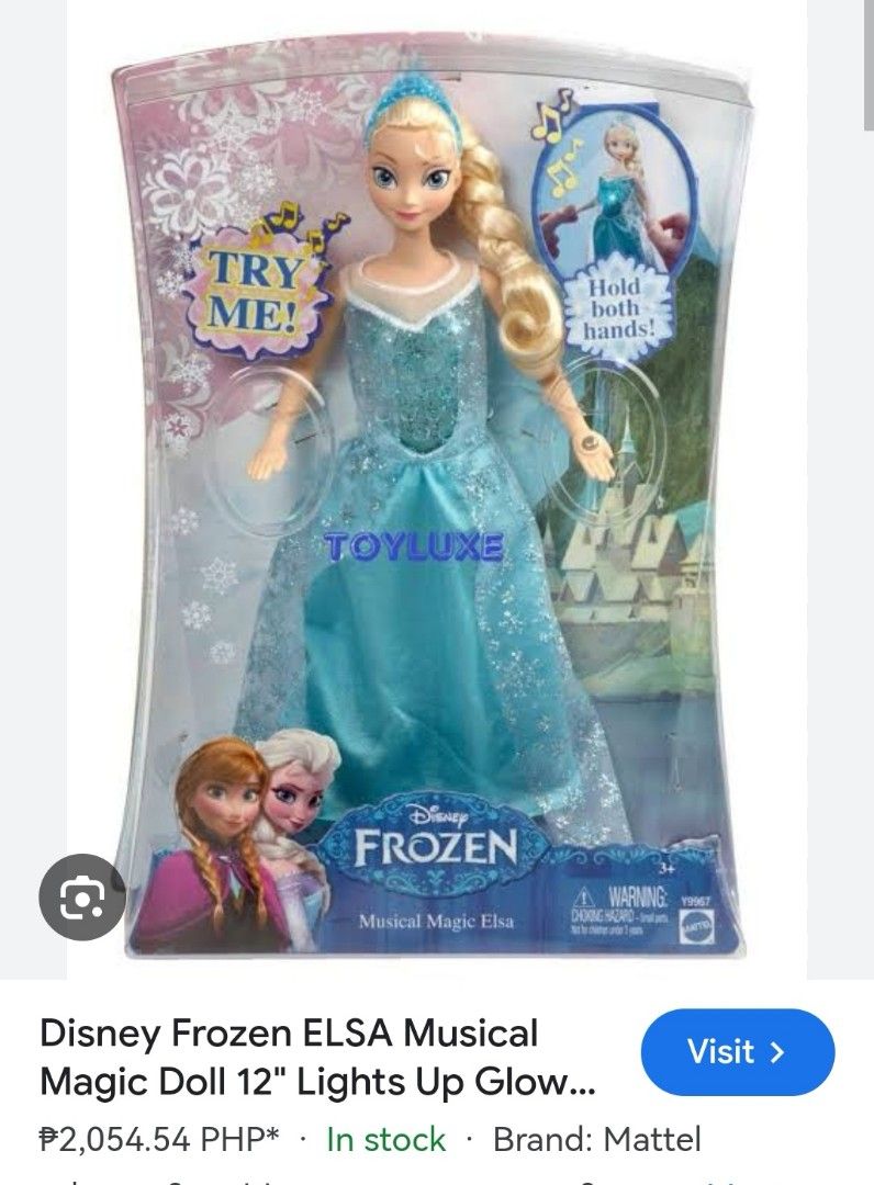 Frozen elsa & anna musical magical doll, Hobbies & Toys, Toys & Games on Carousell