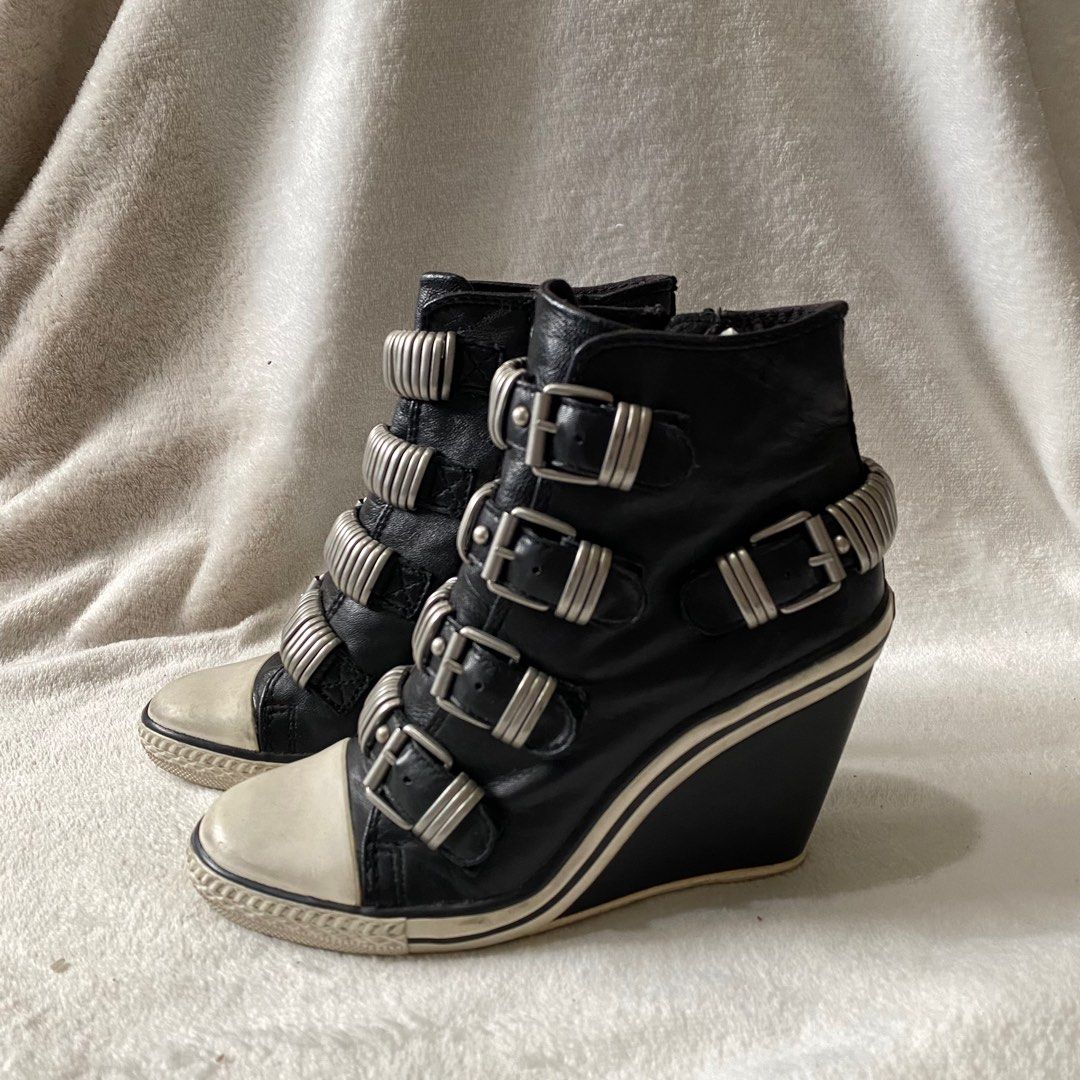 Grunge ASH wedge sneakers | leather punk rock 2014 goth dior prada isabel myrant lv hysteric ...