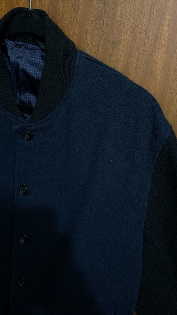 GU Bomber Jacket Black+Dark Blue, Men's Fashion, Coats, Jackets and ...