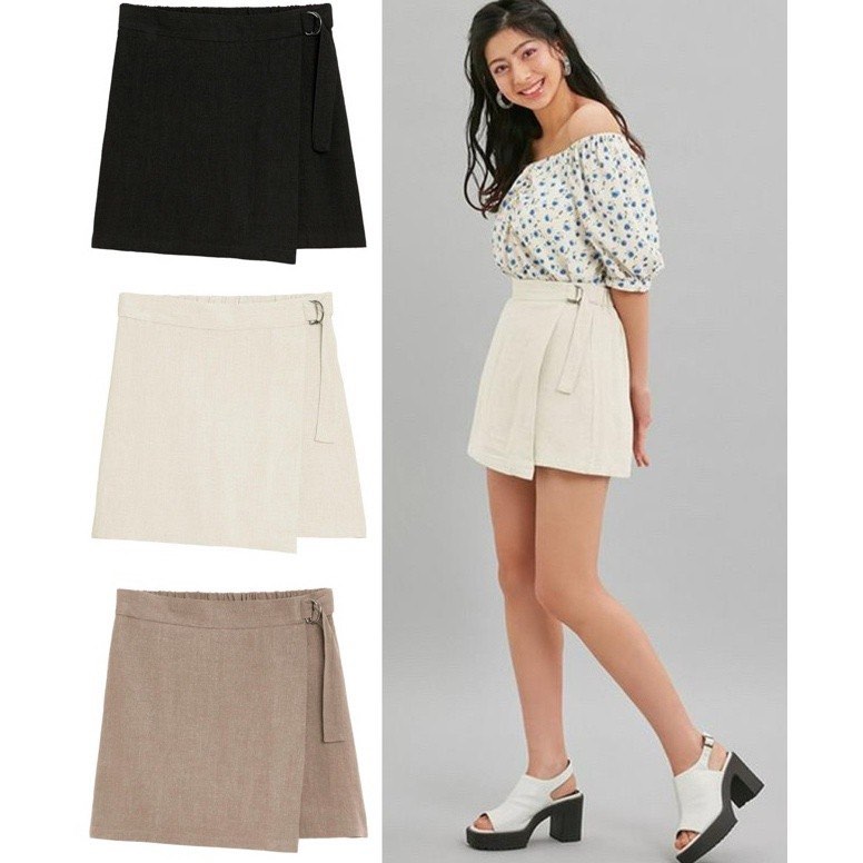 GU by Uniqlo linen blend skort, Women's Fashion, Bottoms, Other Bottoms ...