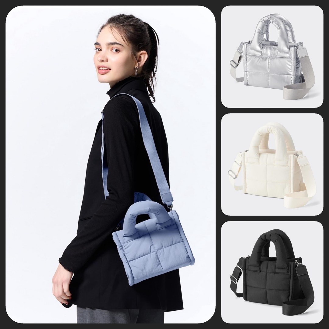 GU Puff Mini Bag in Black, Women's Fashion, Bags & Wallets, Cross-body ...