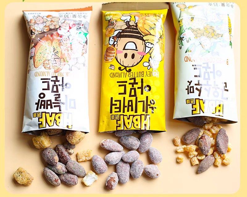 韓國 HBAF 杏仁 腰果 mixed nuts mini pack nuts packs 細包 30g-35g 12 flavors ...