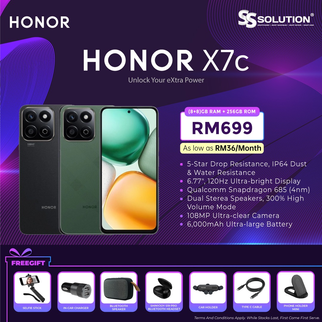 HONOR X7c (8+8GB + 256GB) 1 Year Warranty By Honor Malaysia, Mobile Phones & Gadgets, Mobile ...