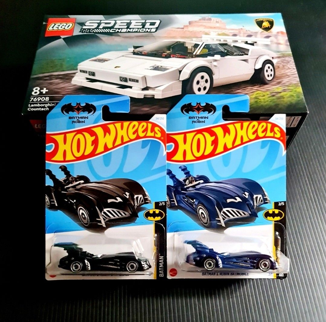 Hot Wheels Batman & Robin Batmobile ( Black, Blue ), Lego Speed ...
