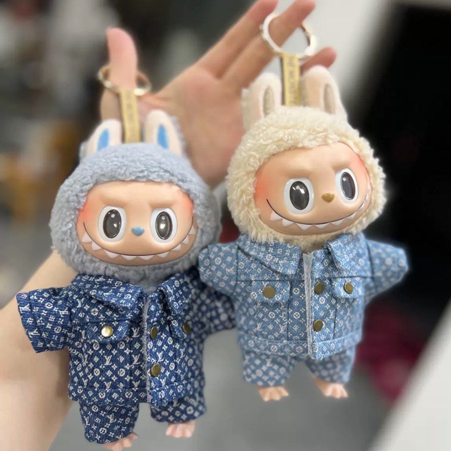 Labubu denim jacket w pants, Hobbies & Toys, Toys & Games on Carousell