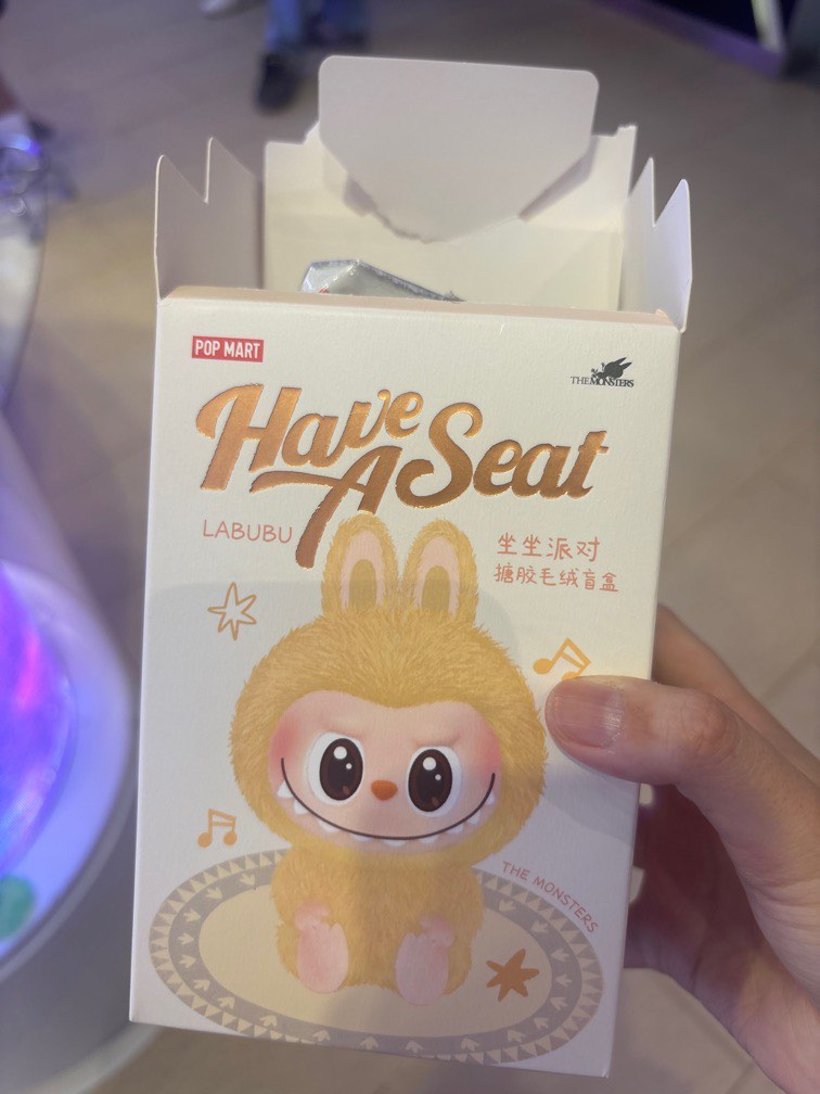 Labubu take a seat BABA, Hobbies & Toys, Toys & Games on Carousell