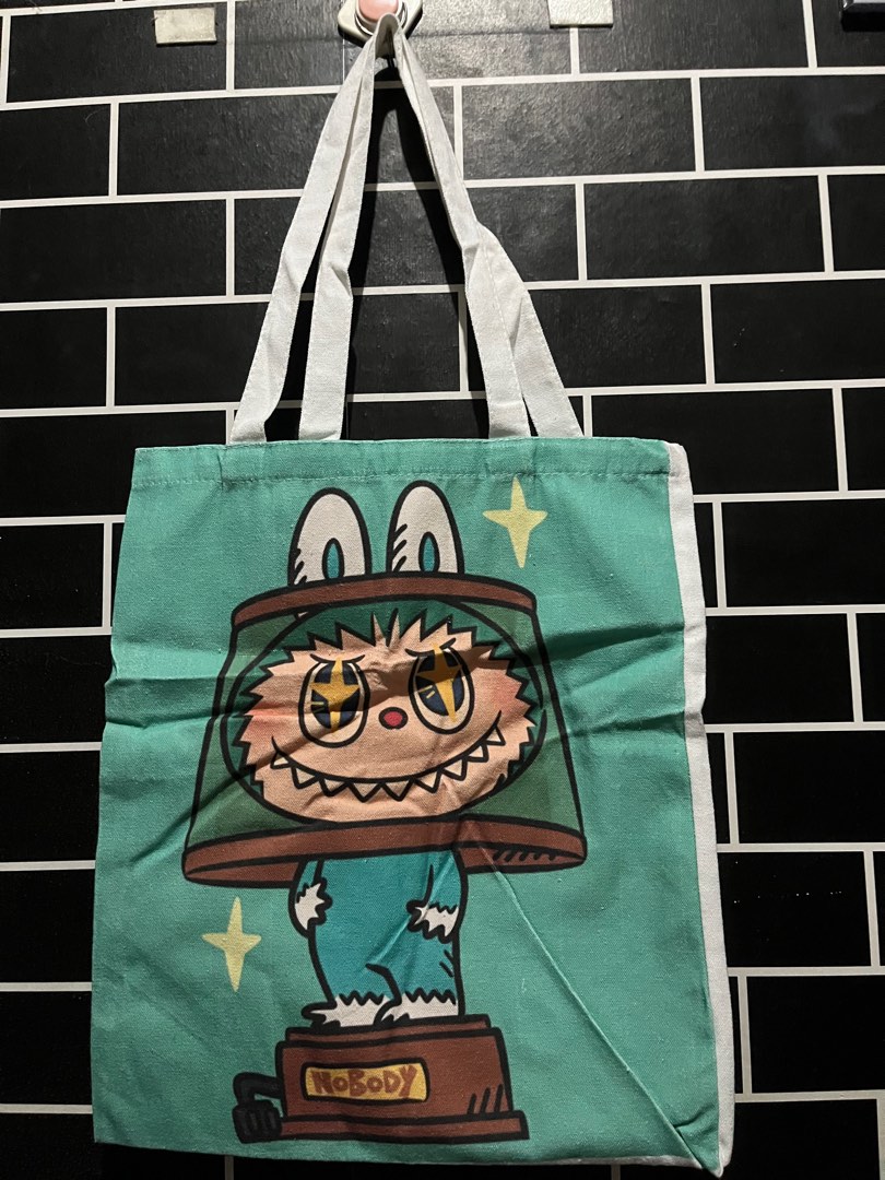 Labubu Tote Bag Canvass, Women's Fashion, Bags & Wallets, Tote Bags on ...