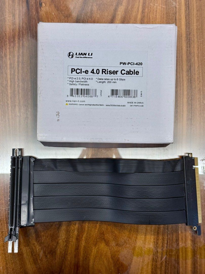 Lian Li PCIe Gen 4 GPU Riser Cable, Computers & Tech, Parts ...